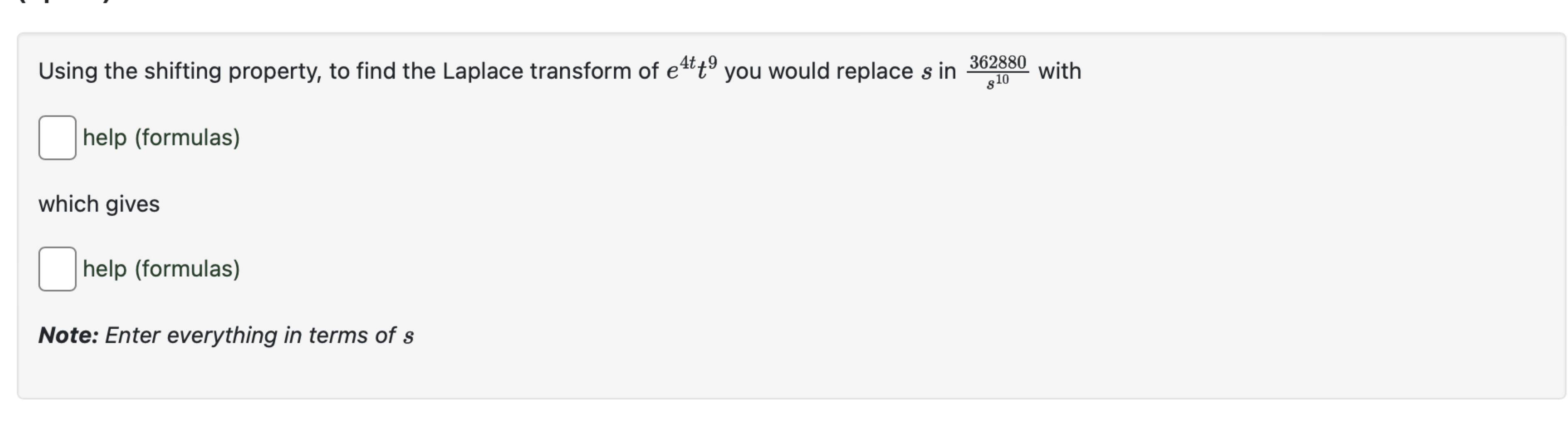 Solved Using the shifting property, to find the Laplace | Chegg.com