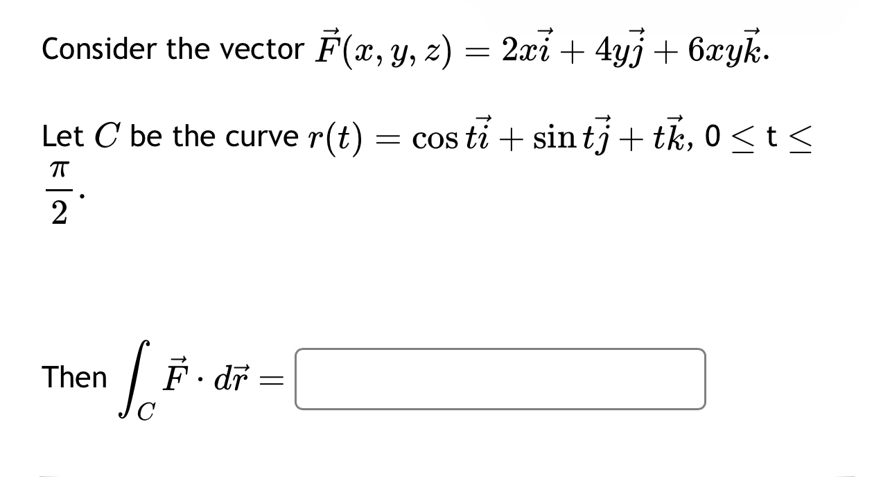 Solved Consider the vector | Chegg.com