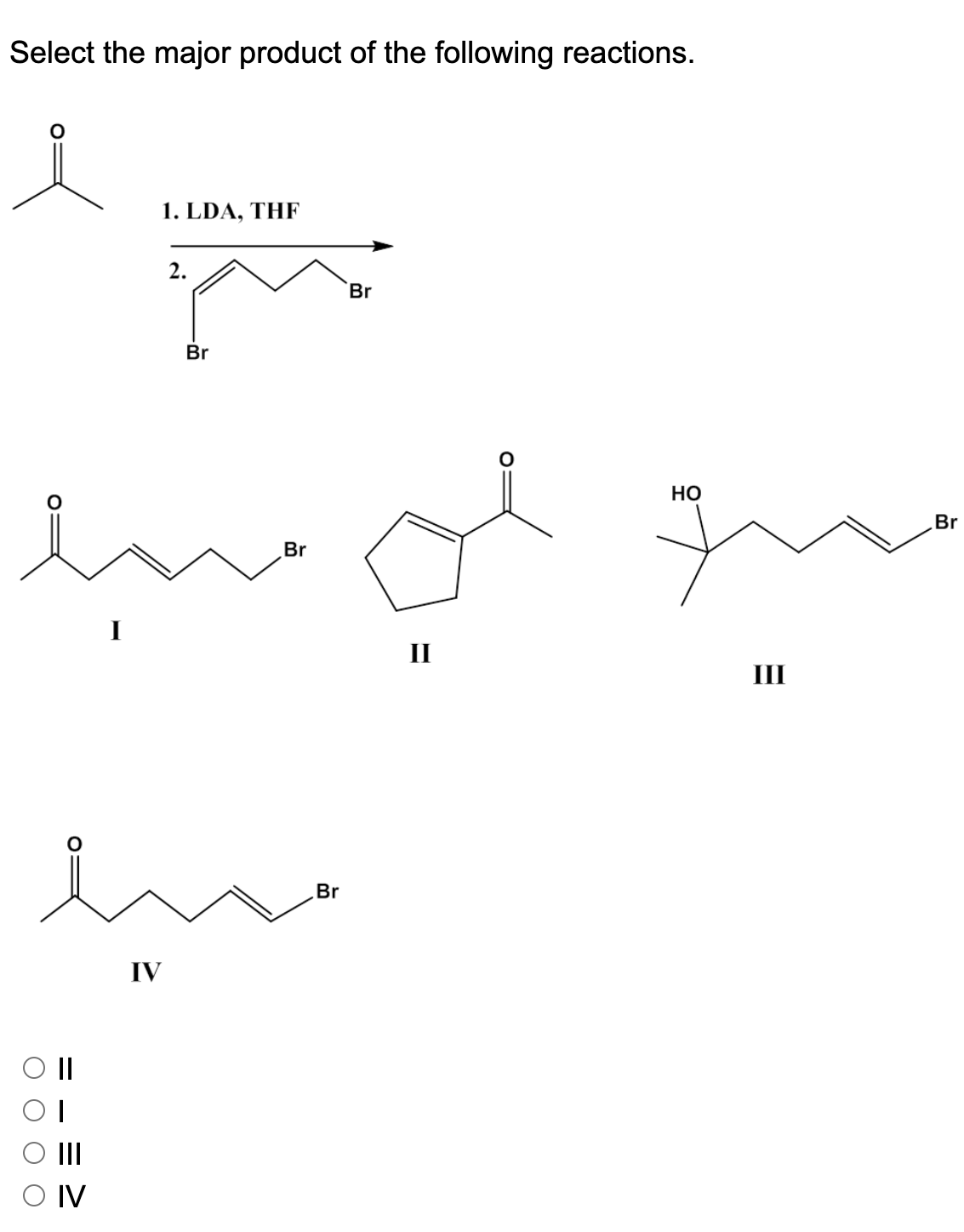 Solved Select the major product of the following reactions. | Chegg.com
