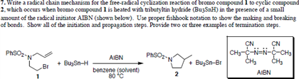 Write a radical chain mechanism for the free-radical | Chegg.com