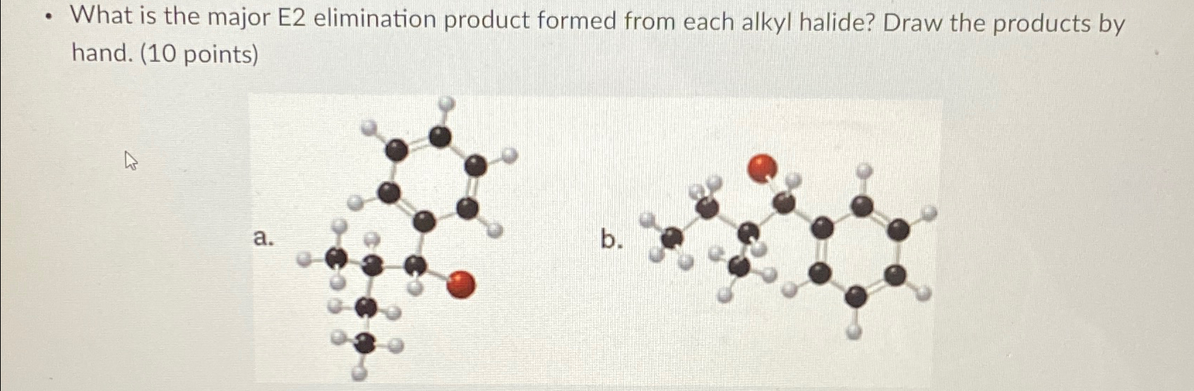 Solved What is the major E2 ﻿elimination product formed from | Chegg.com