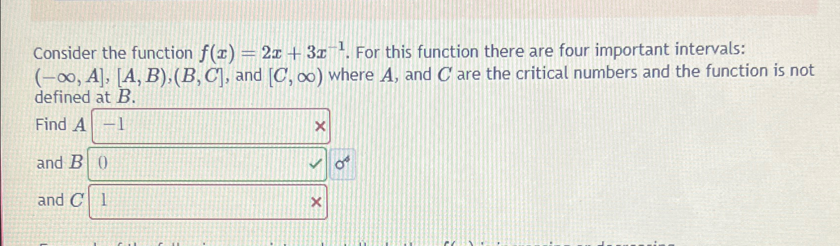 Solved Consider the function f(x)=2x+3x-1. ﻿For this | Chegg.com
