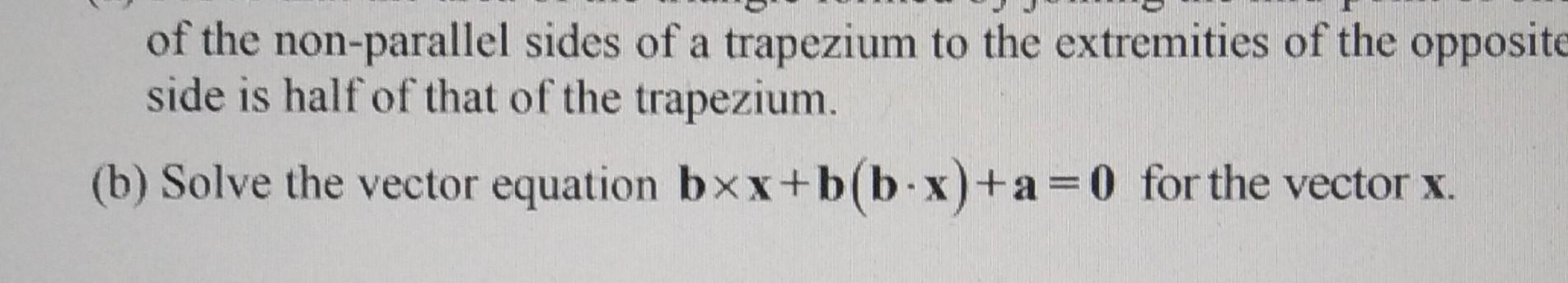 Solved of the non-parallel sides of a trapezium to the | Chegg.com