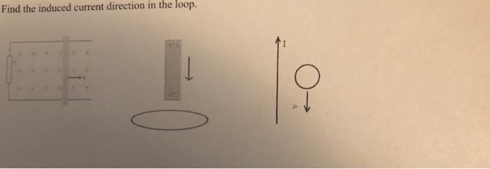 Solved Find the induced current direction in the loop. 1 O | Chegg.com