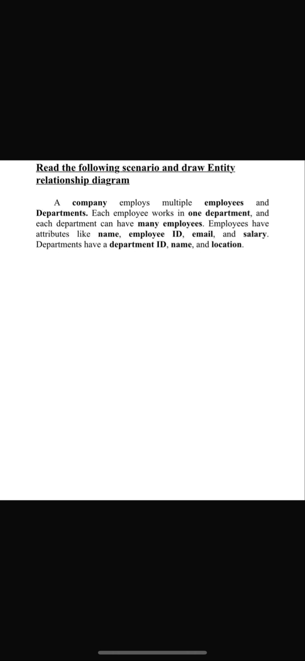 Solved Read the following scenario and draw Entity | Chegg.com