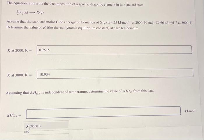 Solved The equation represents the decomposition of a | Chegg.com