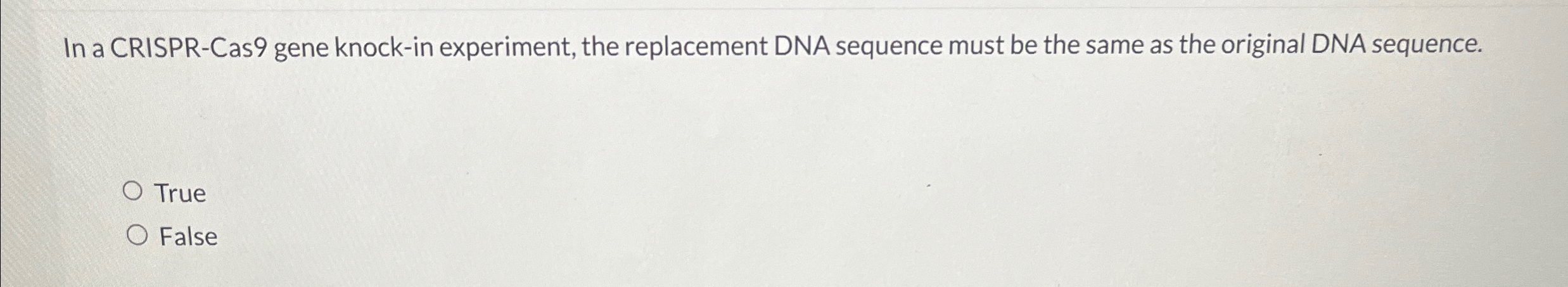 Solved In a CRISPR-Cas9 ﻿gene knock-in experiment, the | Chegg.com
