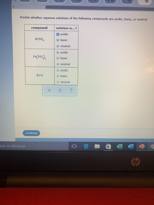 Solved Predict whether aqueous solutions of the following | Chegg.com