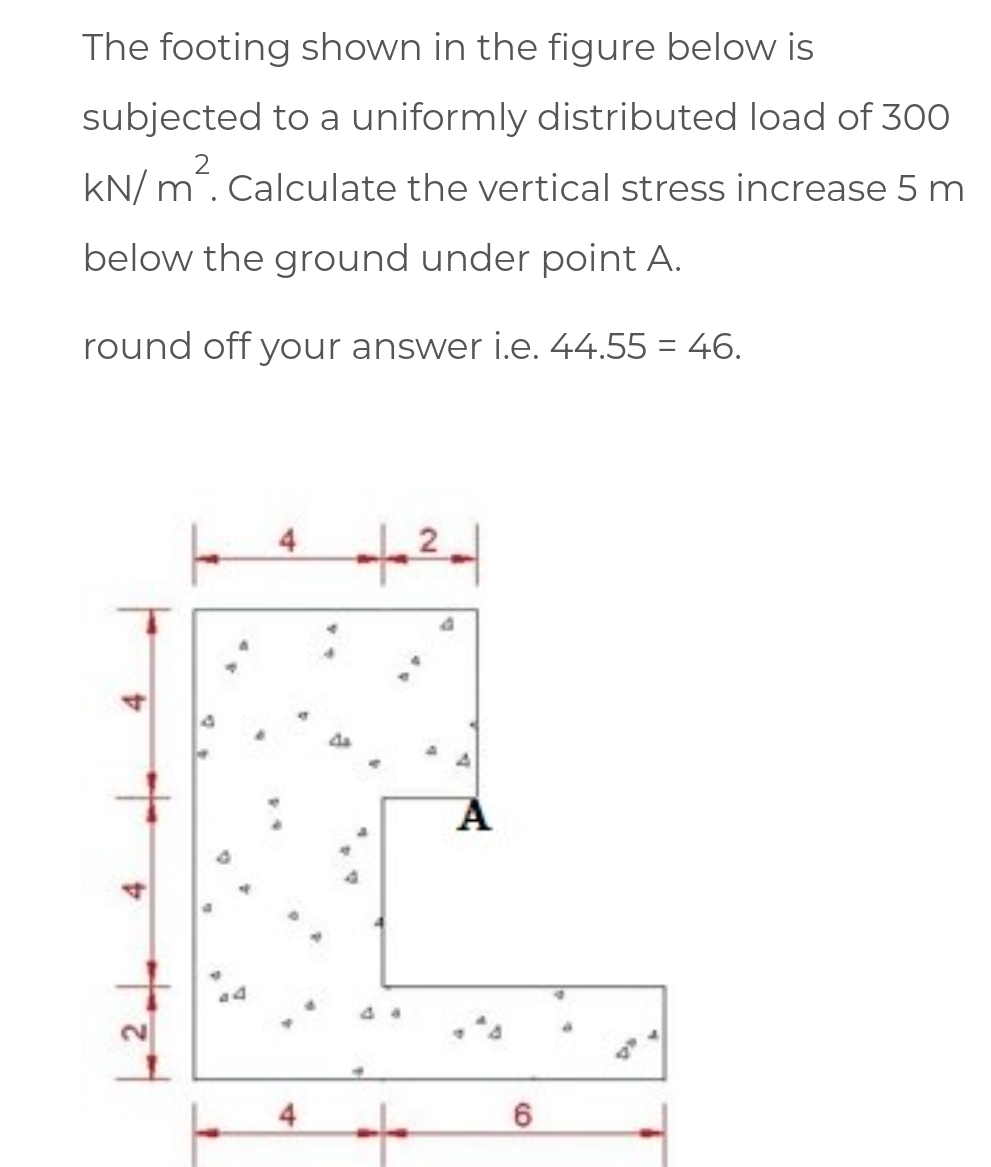 Solved The footing shown in the figure below is subjected to | Chegg.com
