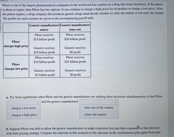 Solved Plizer is one of the largest pharmaceutical companies | Chegg.com