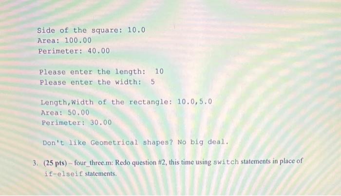 Solved 2. (50 pts)-four_two.m: Write a script areaMenu using | Chegg.com