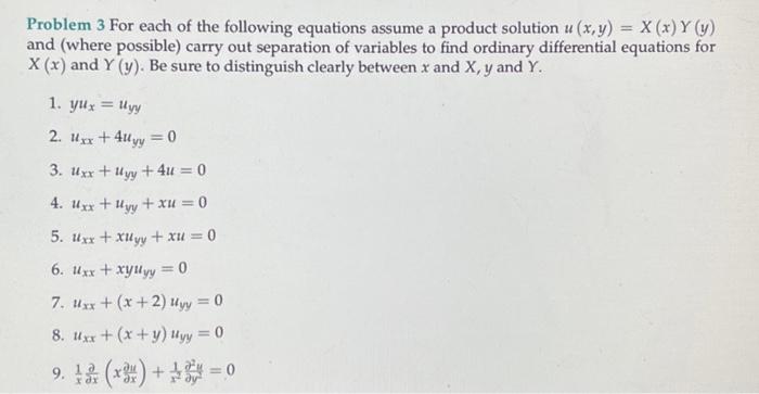 Solved Problem 3 For each of the following equations assume | Chegg.com