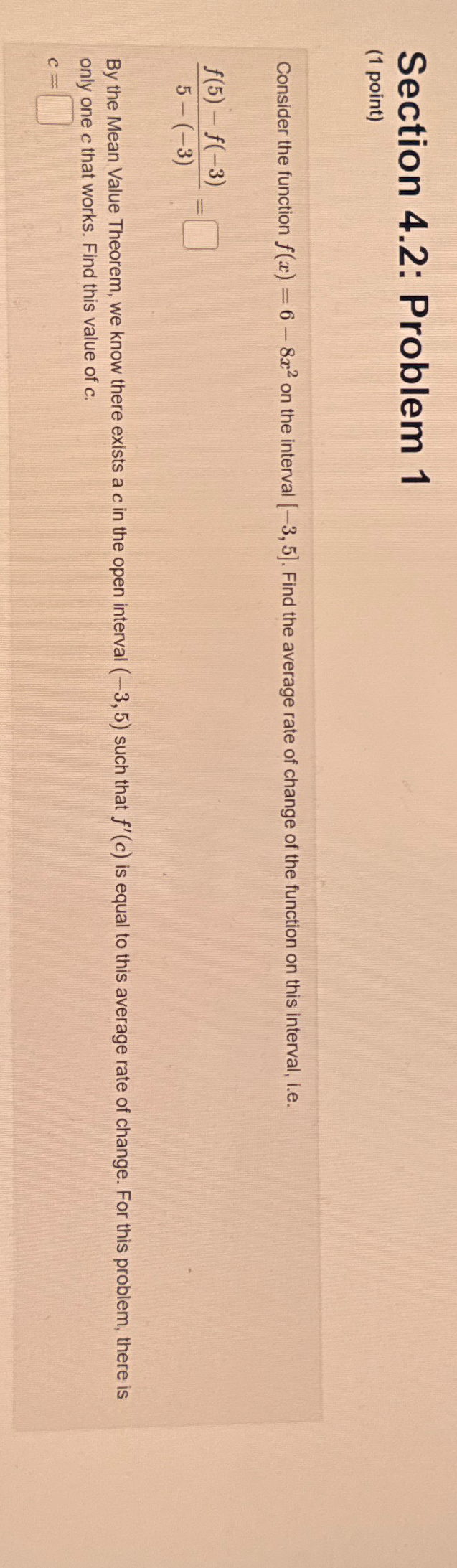 Solved Section 4.2: Problem 1(1 ﻿point)Consider the function | Chegg.com