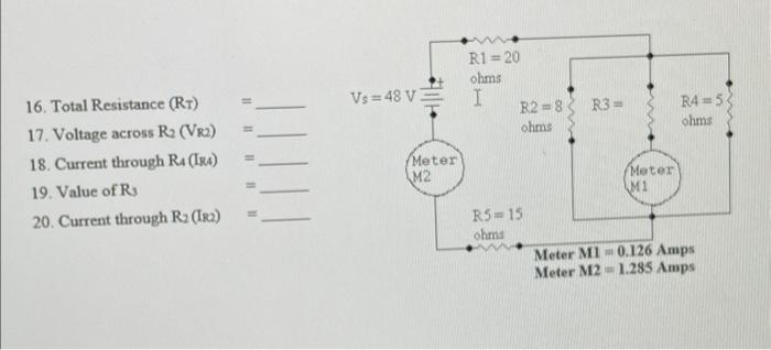 [Solved]: problem 16. Total Resistance ( left( mathrm{R}_{