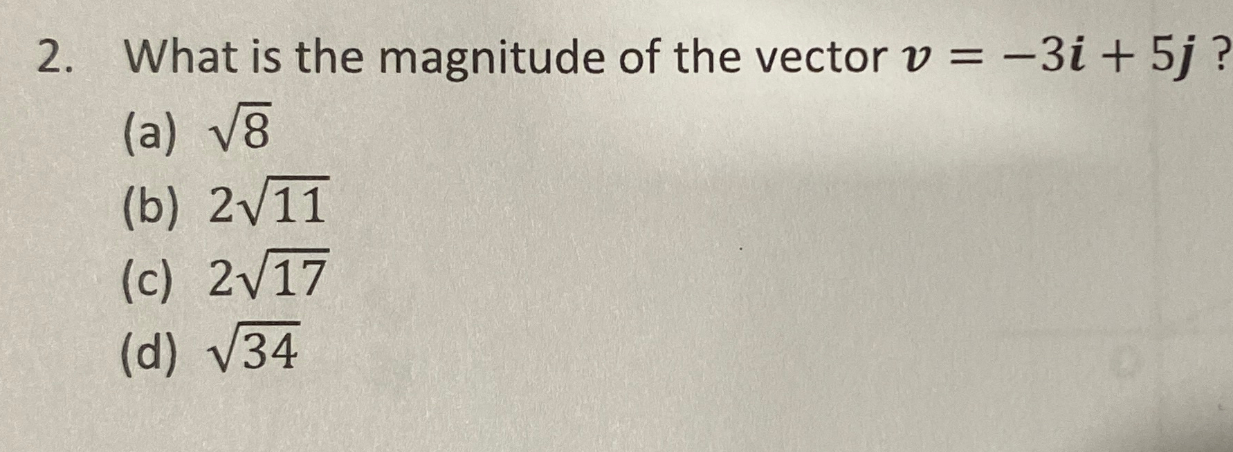 Solved What is the magnitude of the vector | Chegg.com