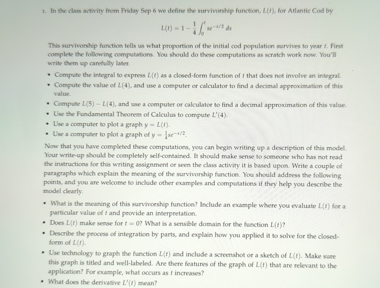 Solved In the class activity from Friday Sep 6 ﻿we define | Chegg.com