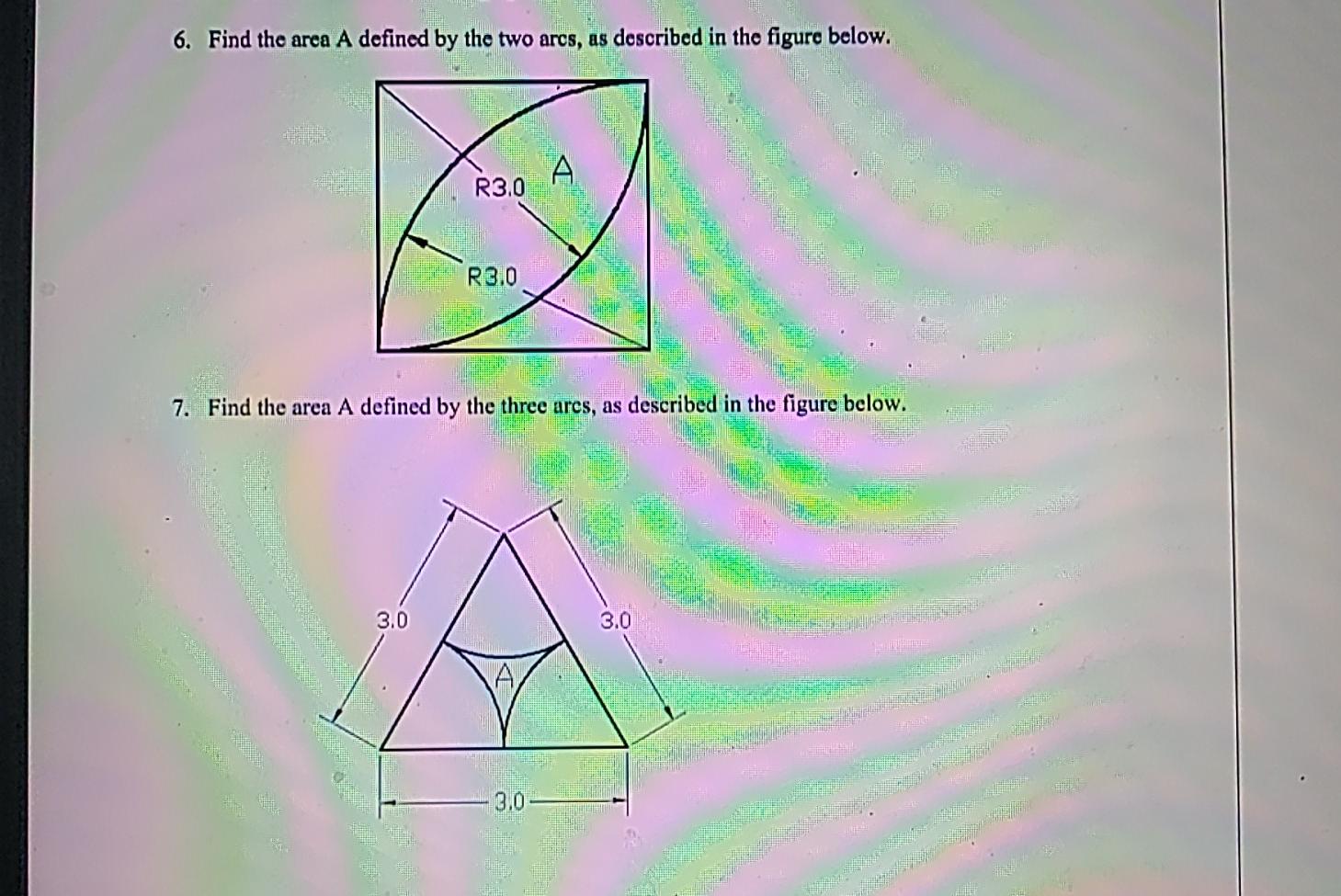 Solved 6. Find the area A defined by the two arcs, as | Chegg.com