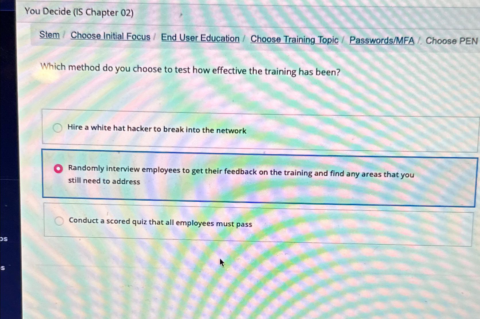 Solved You Decide (IS Chapter 02)StemChoose Initial FocusEnd | Chegg.com