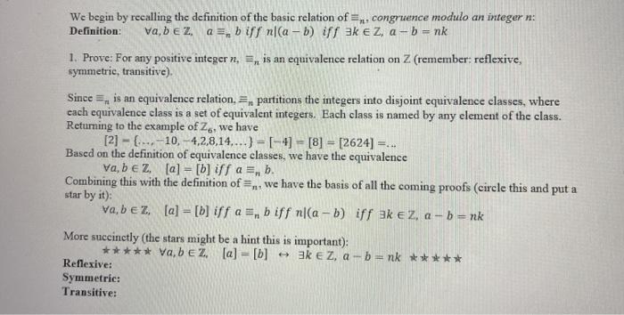 Solved Definition: We begin by recalling the definition of | Chegg.com