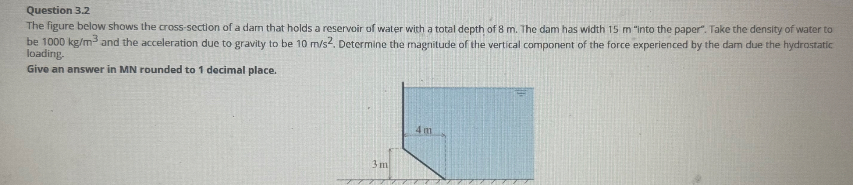 Solved Question 3.2The figure below shows the cross-section | Chegg.com