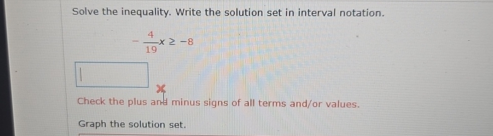 Solved Solve the inequality. Write the solution set in | Chegg.com