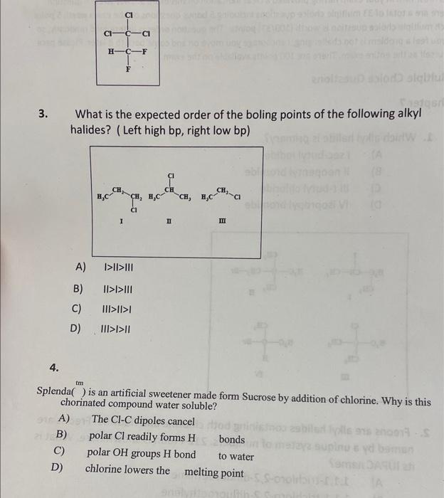 Solved 1. Which alkyl halide is primary? A) I sec-butyl | Chegg.com