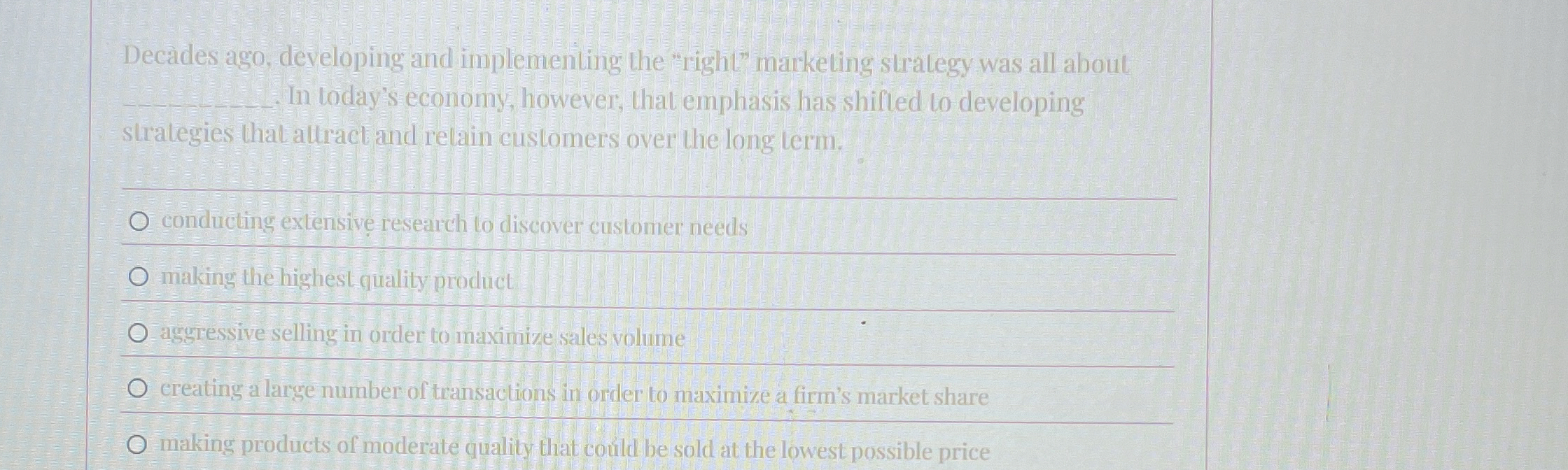 Solved Decades ago, developing and implementing the "right" | Chegg.com