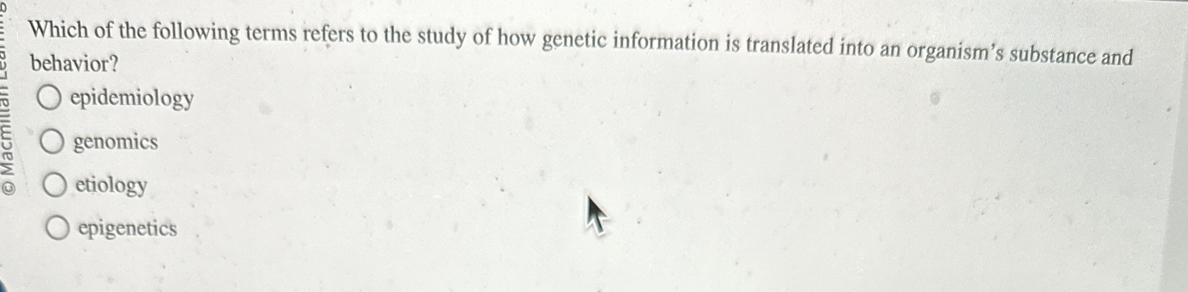 Solved Which of the following terms refers to the study of | Chegg.com