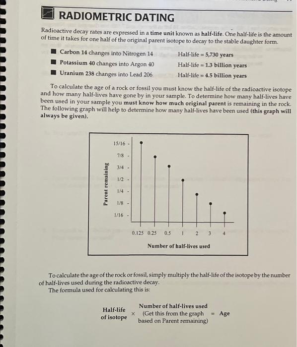Solved Half-life of parent isotope × Number of half-lives | Chegg.com