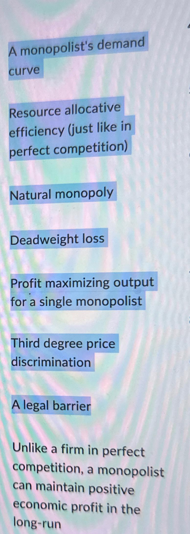 Solved A monopolist's demand curveResource allocative | Chegg.com