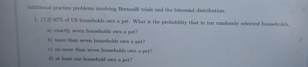 Solved Additional practice problems involving Bernoulli | Chegg.com