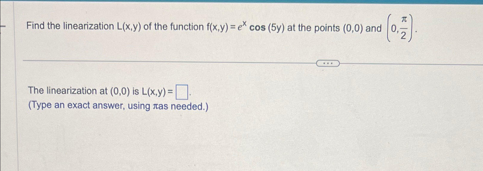 Solved Find the linearization L(x,y) ﻿of the function | Chegg.com