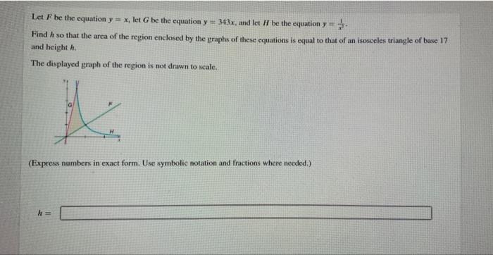 Solved Let F be the equation y = x, let G be the equation y | Chegg.com