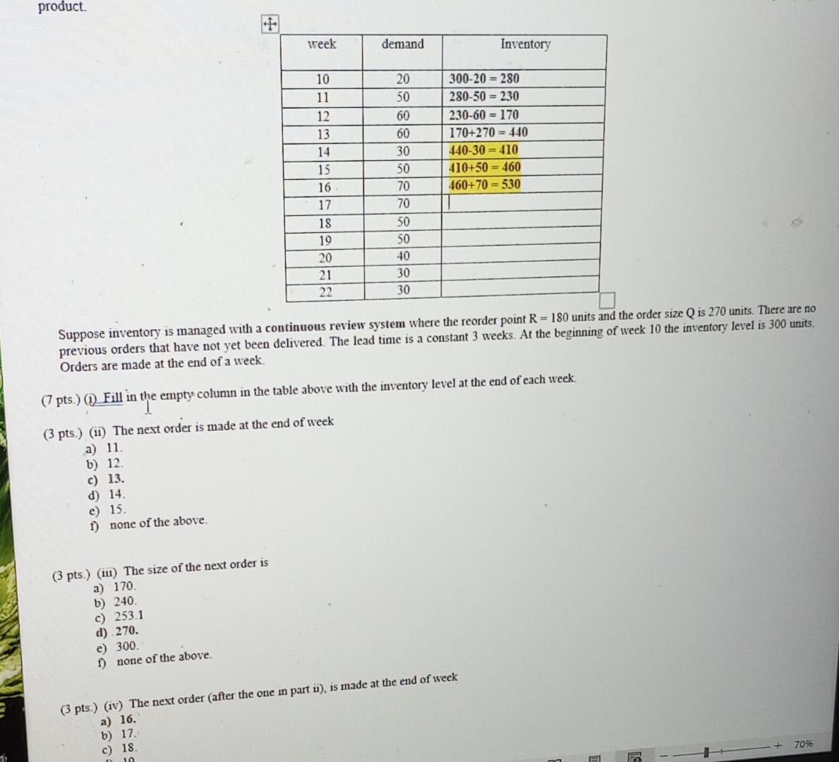 Solved Suppose inventory is managed with a continuous review | Chegg.com