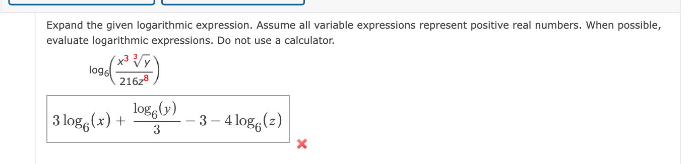 Solved Expand the given logarithmic expression. Assume all | Chegg.com