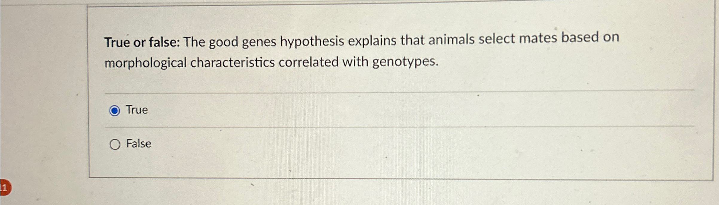 Solved True or false: The good genes hypothesis explains | Chegg.com
