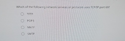 Solved Which of the following network services or protocols | Chegg.com