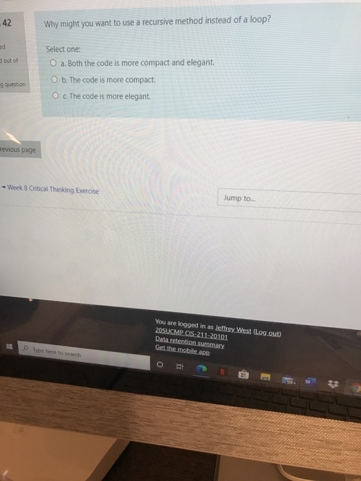 Solved -42 Why might you want to use a recursive method | Chegg.com