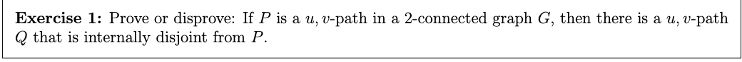 Solved Prove or disprove: If P ﻿is a u,v-path in a | Chegg.com