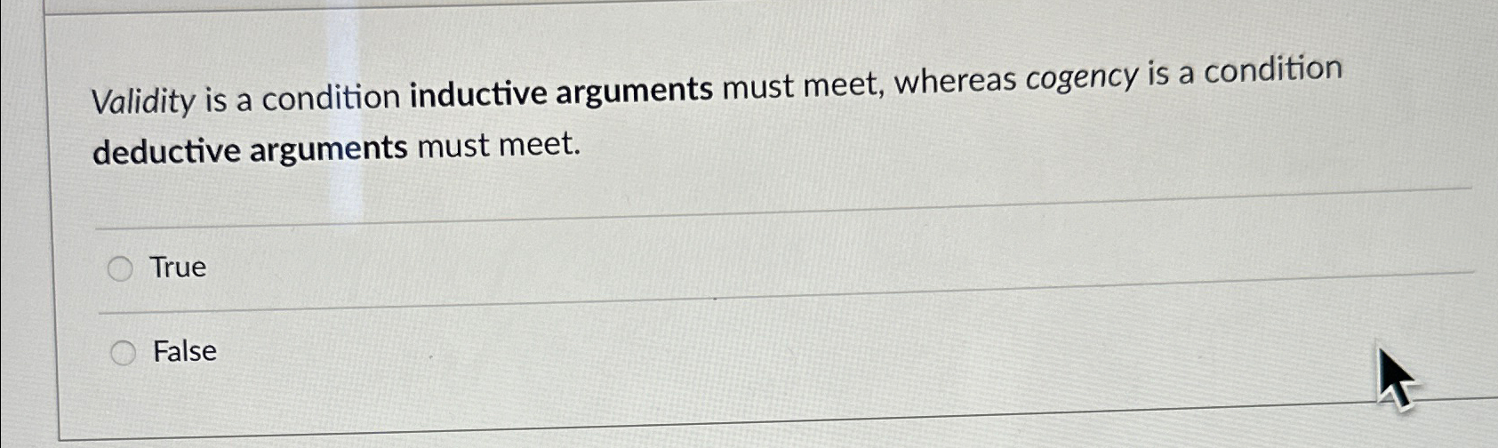 Solved Validity is a condition inductive arguments must | Chegg.com