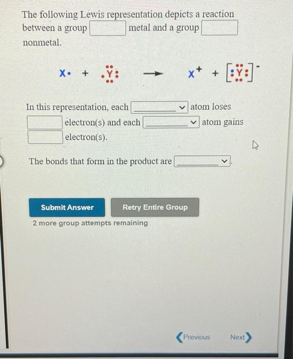 Solved The following Lewis representation depicts a reaction | Chegg.com