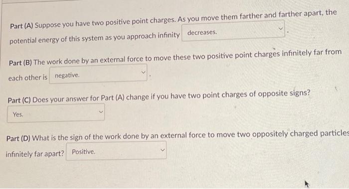 Solved Part (A) Suppose you have two positive point charges. | Chegg.com