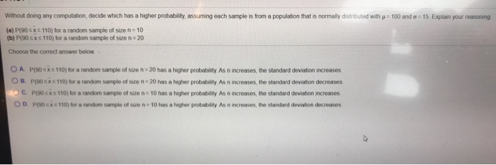 Solved Without doing any computation, decide which has a | Chegg.com