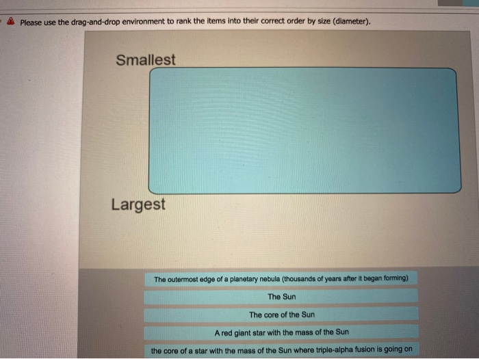 Solved Please use the drag-and-drop environment to rank the | Chegg.com