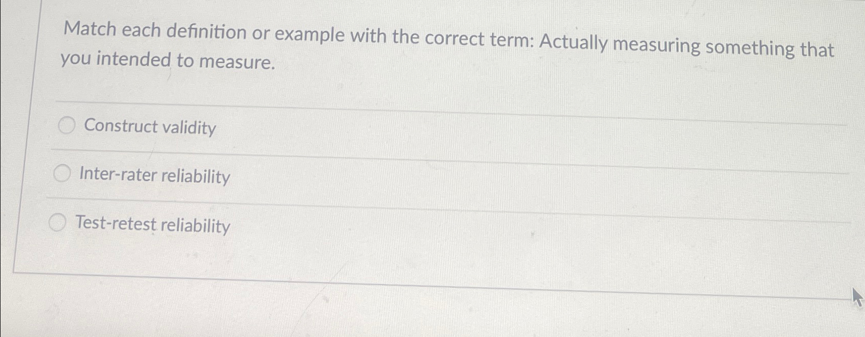 Solved Match each definition or example with the correct | Chegg.com