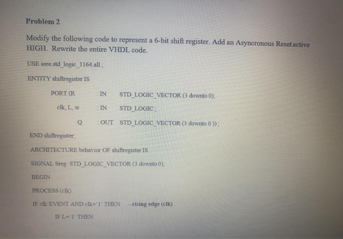 Solved Problem 2 Modify the following code to represent a | Chegg.com