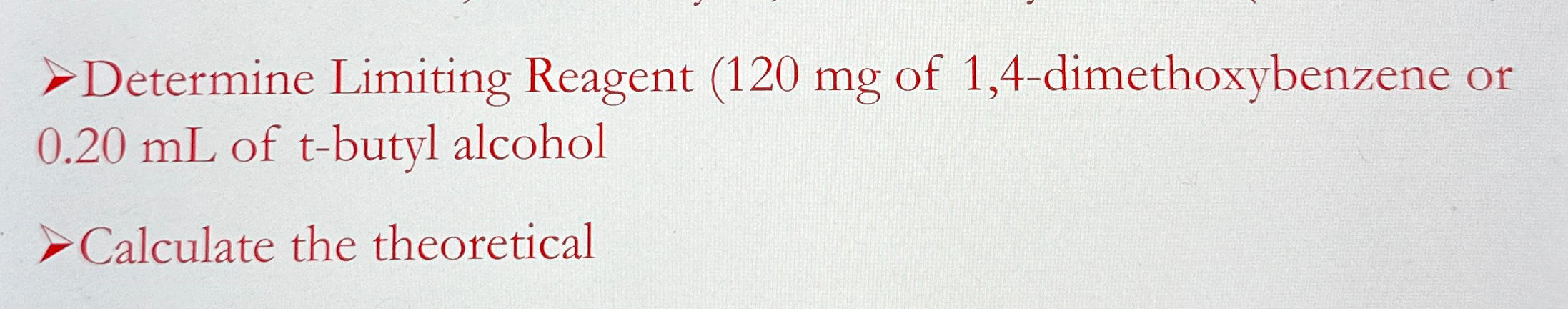 Solved Determine Limiting Reagent (120 ﻿mg of | Chegg.com