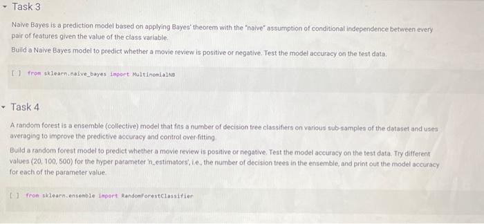 Solved Task 2 Build a SVC model to predict whether a movie | Chegg.com