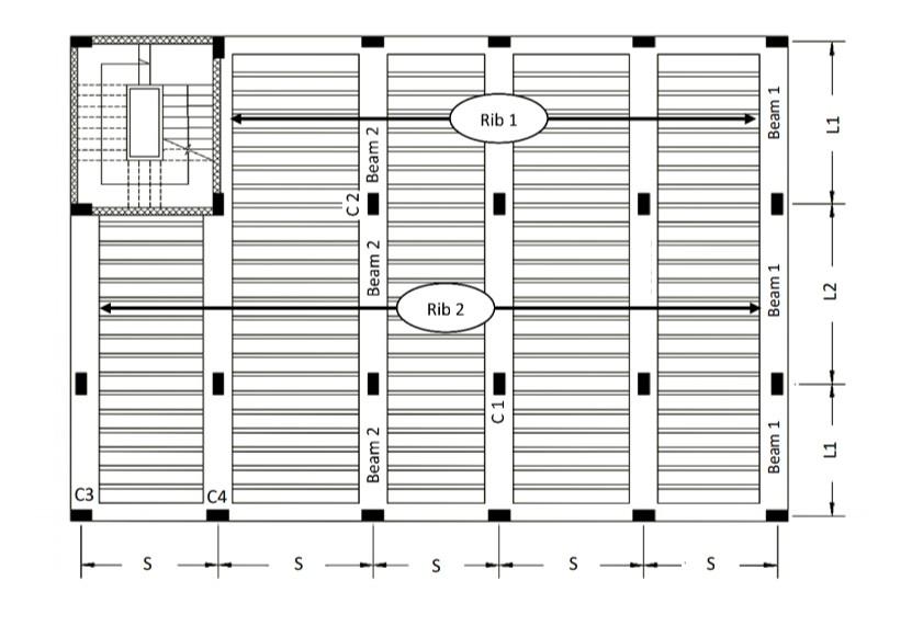 Question: Considering the ribbed slab plan with | Chegg.com