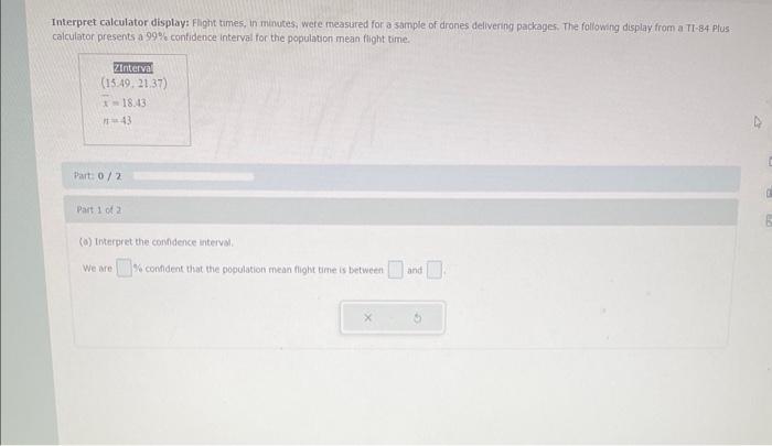 Solved Interpret calculator display: Flight times, in | Chegg.com